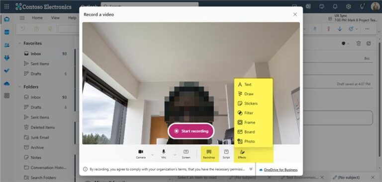 Stream video recordings in Outlook