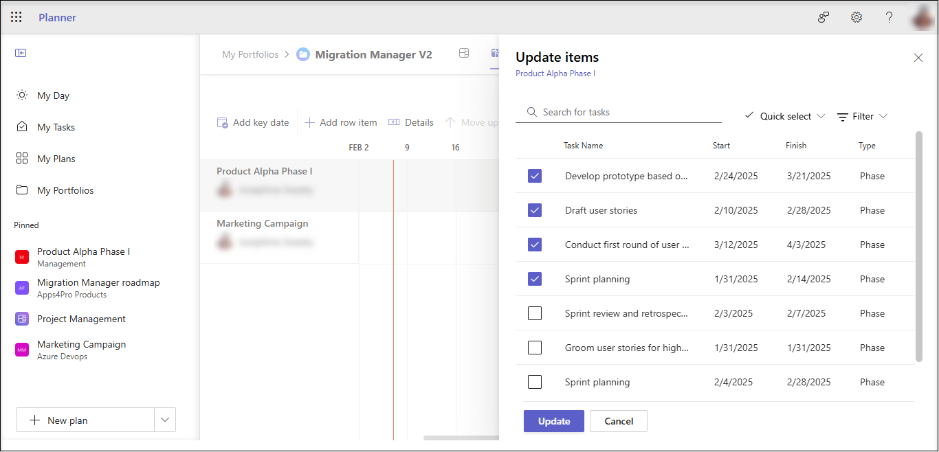 Microsoft Planner: Task Dependencies, Critical Path & Portfolios