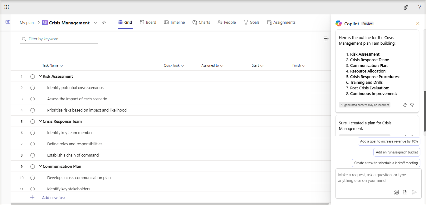 How Copilot Helps You in Microsoft Planner