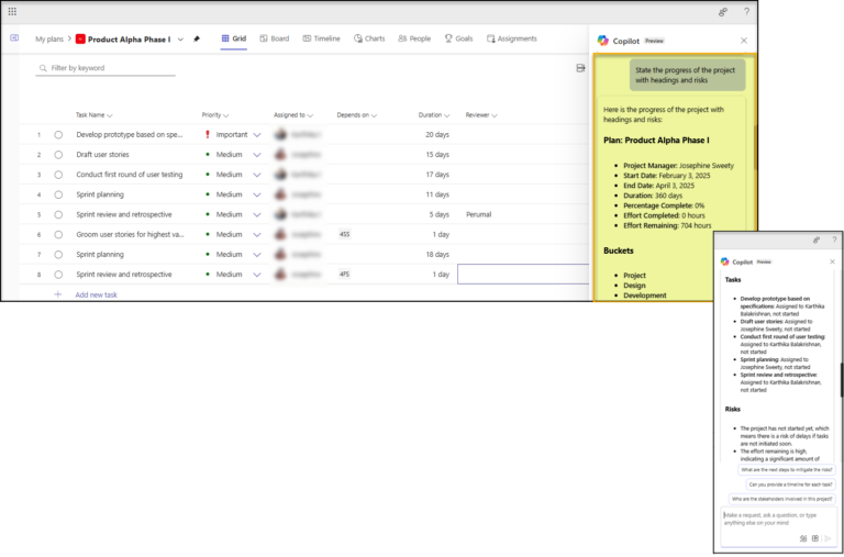 How Copilot Helps You in Microsoft Planner