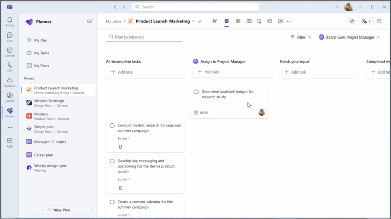 All about Project Manager Agent in Microsoft Planner