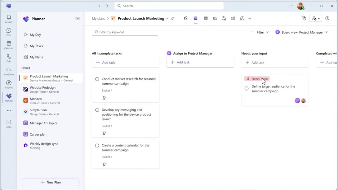 All about Project Manager Agent in Microsoft Planner
